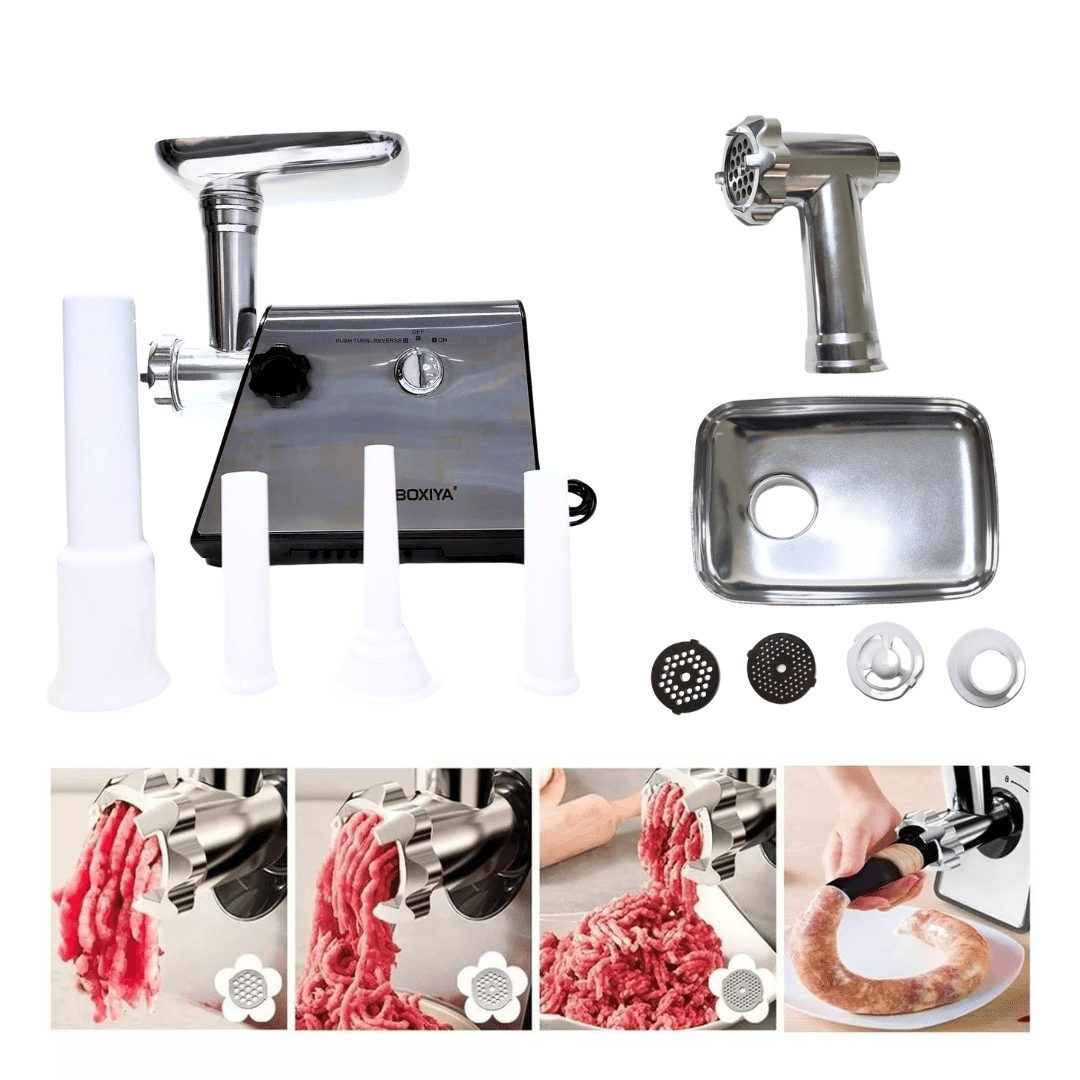 Picadora de Carne Marca BOXIYA / Potencia1200w / 3 discos para moler y ...